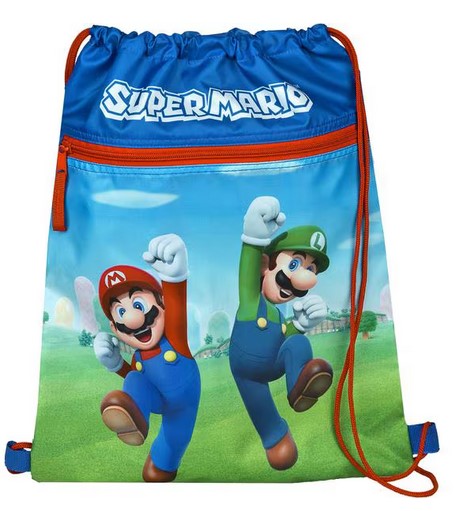 Turnbeutel für Kinder mit Comic Motiv Super Mario kaufen – Baurelia GmbH