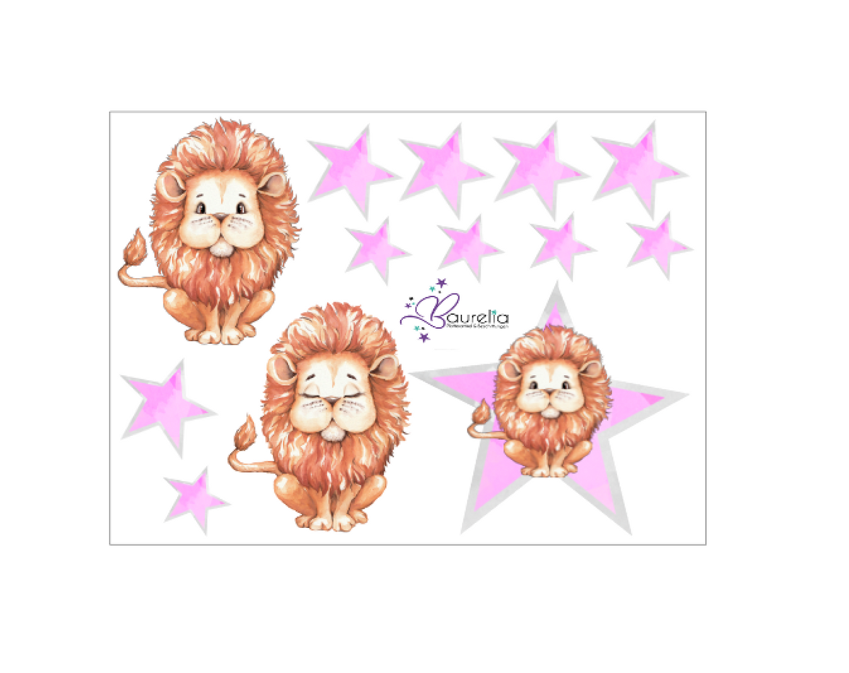 Stickerbogen Löwe 3 | Baurelia GmbH